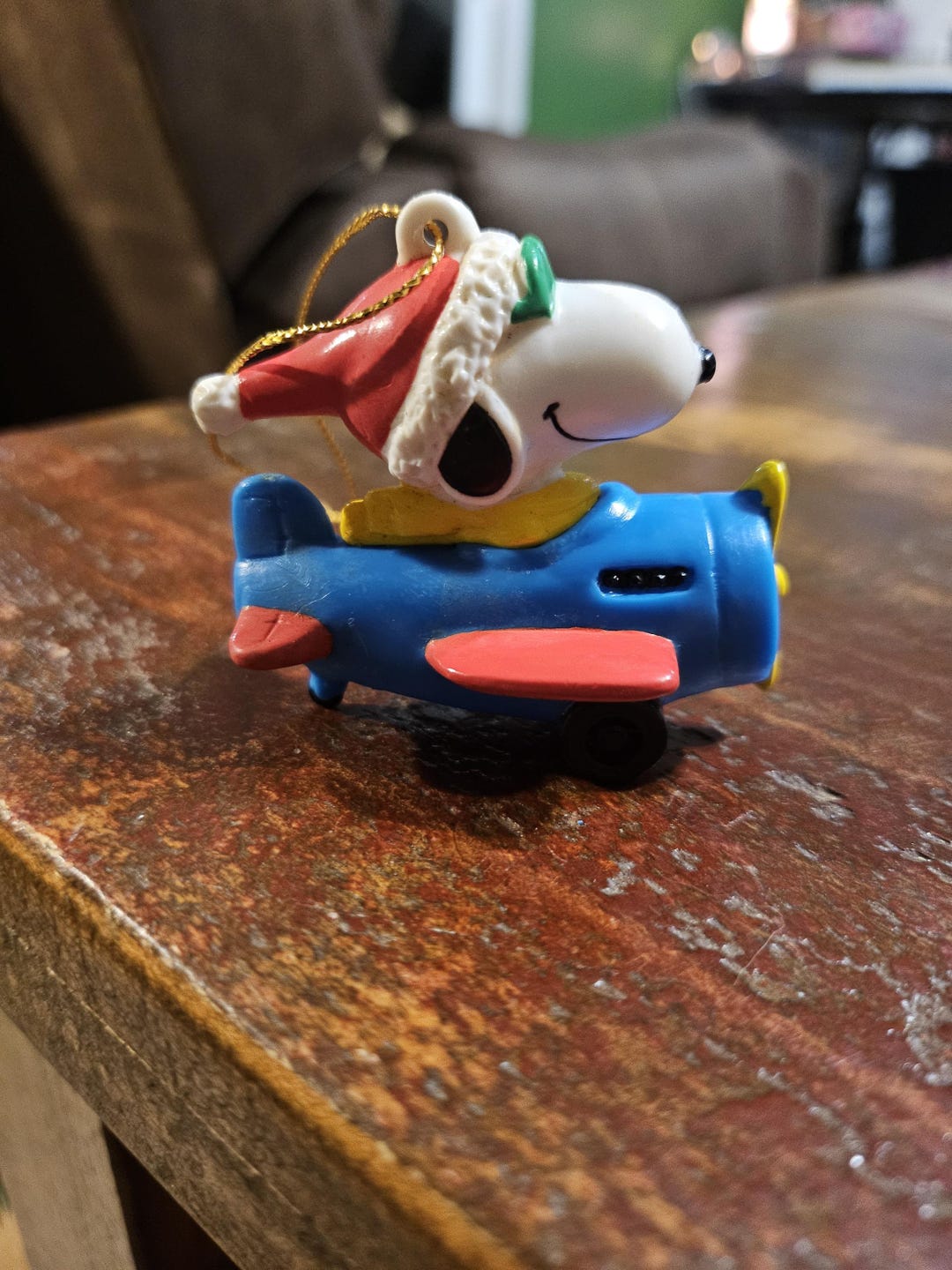 Peanuts Snoppy Santa Flying Airplane Ornment 460 - Etsy
