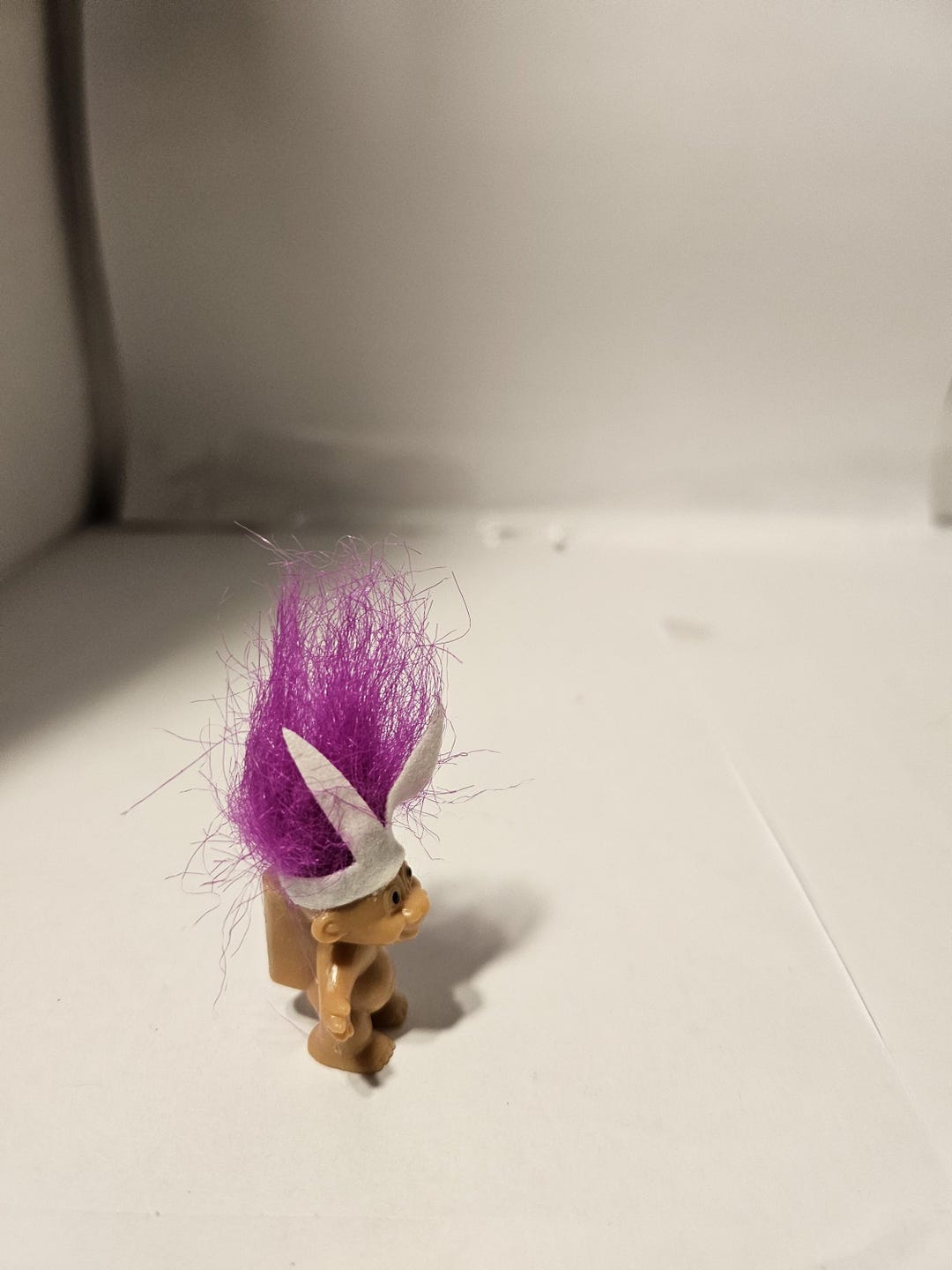 Vintage Miniature Troll Purple Hair and Rabbit Ears #1103 - Etsy