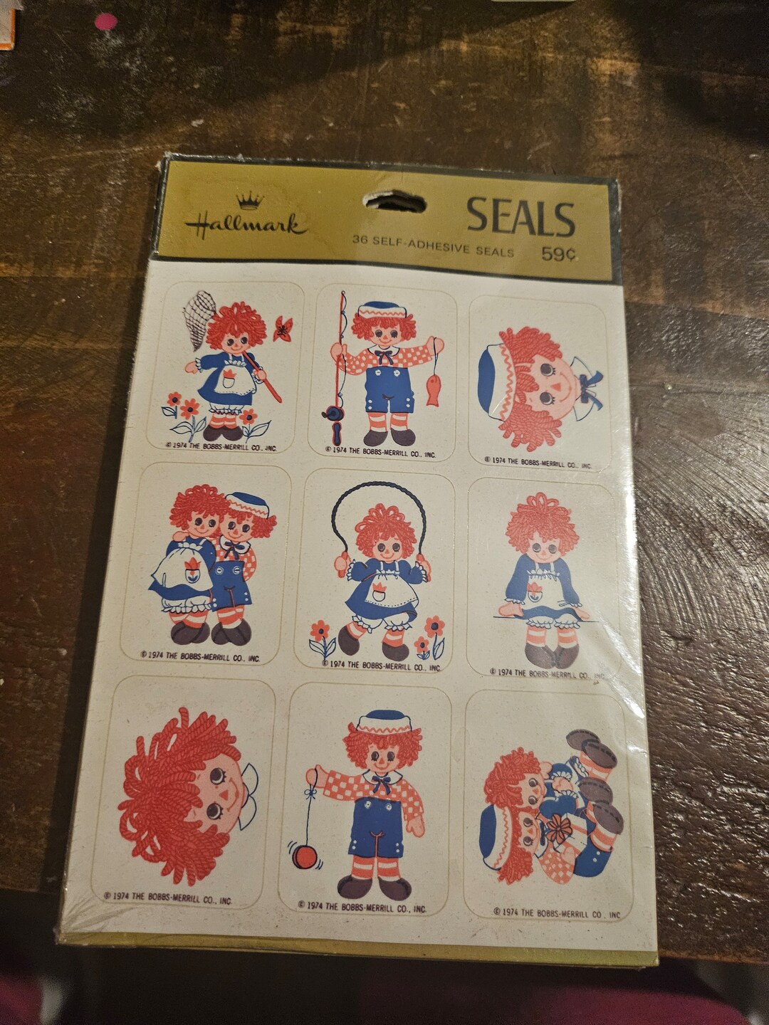 Antique 1974 Raggedy Ann and Andy Stickers #1038 #1039 Box 9 - Etsy