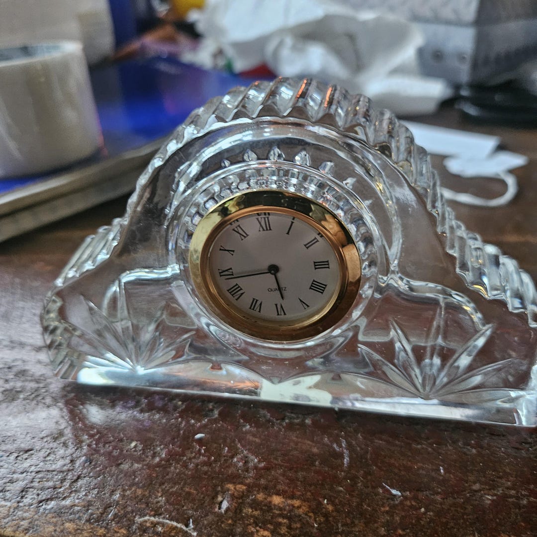 Vintage Princess Quartz Desk Clock Lead Crystal #2370 - Etsy
