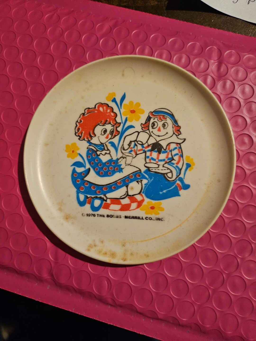 Antique 1976 Raggedy Ann and Andy Kids Play Dish #836 Box3 - Etsy