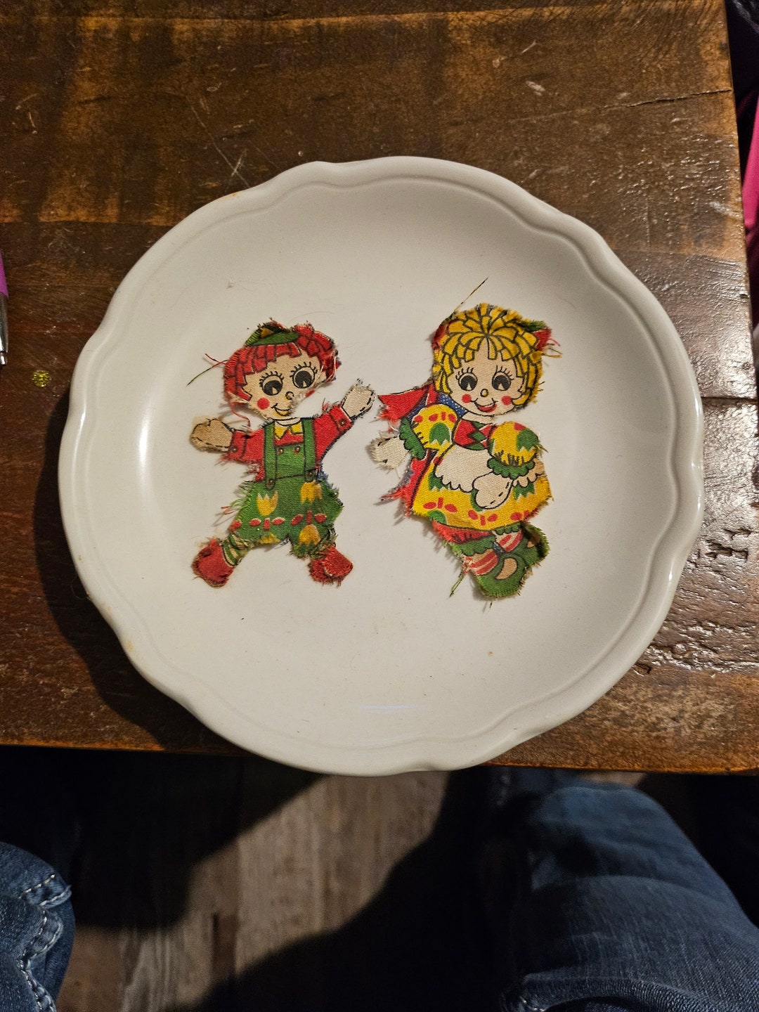 Antique Handmade Raggedy Ann and Andy Plate #1249 - Etsy
