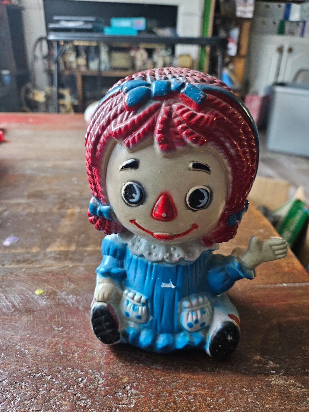 Antique 1970s Raggedy Ann and Andy Bank Blue Dress #1648 - Etsy