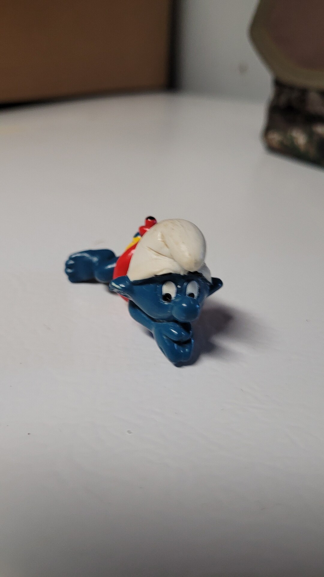 Antique 1980s Smurf Swimming #958 Box7 - Etsy