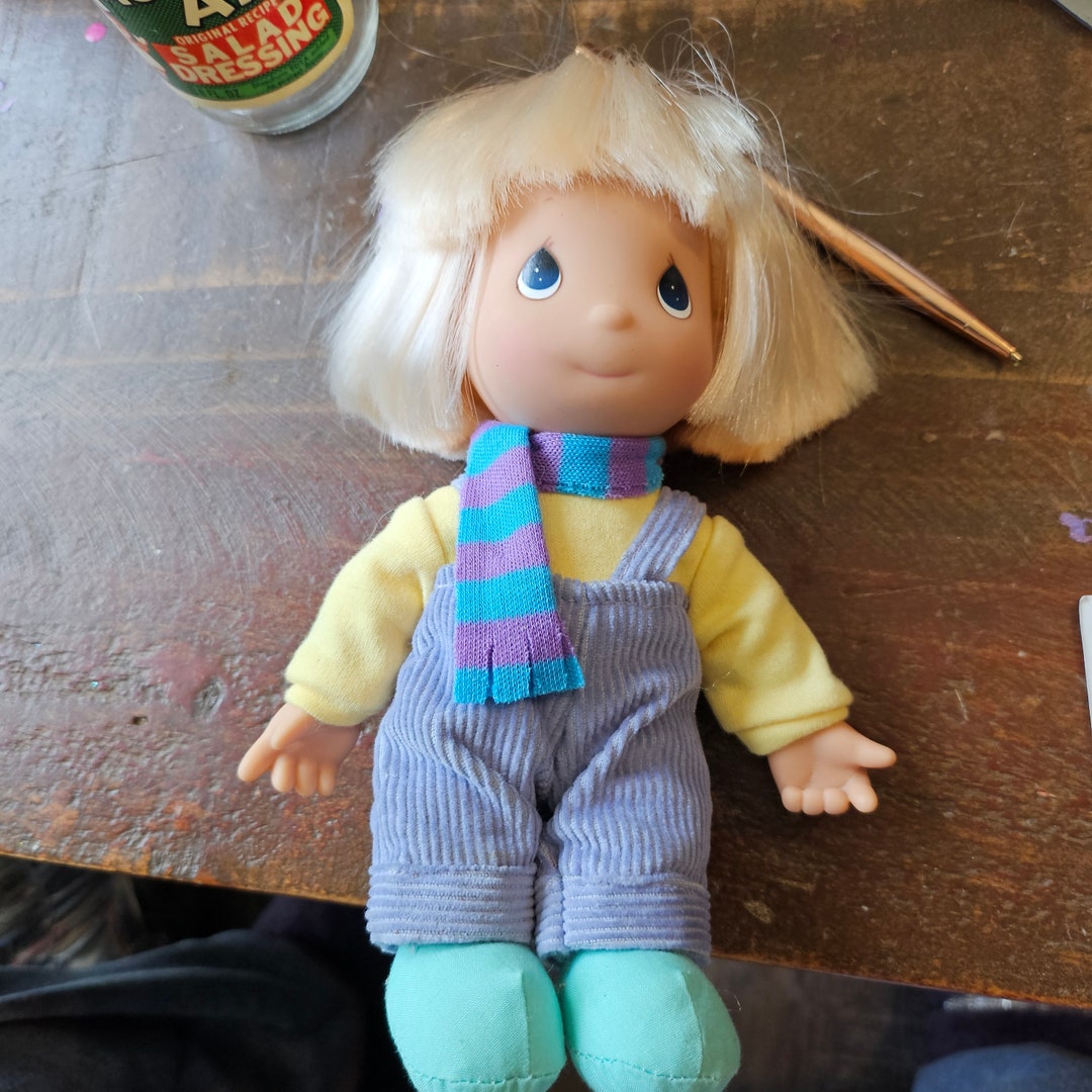 2000 Precious Moments Pal Doll Blue Overhaul and Yellow Shirt #1538 - Etsy