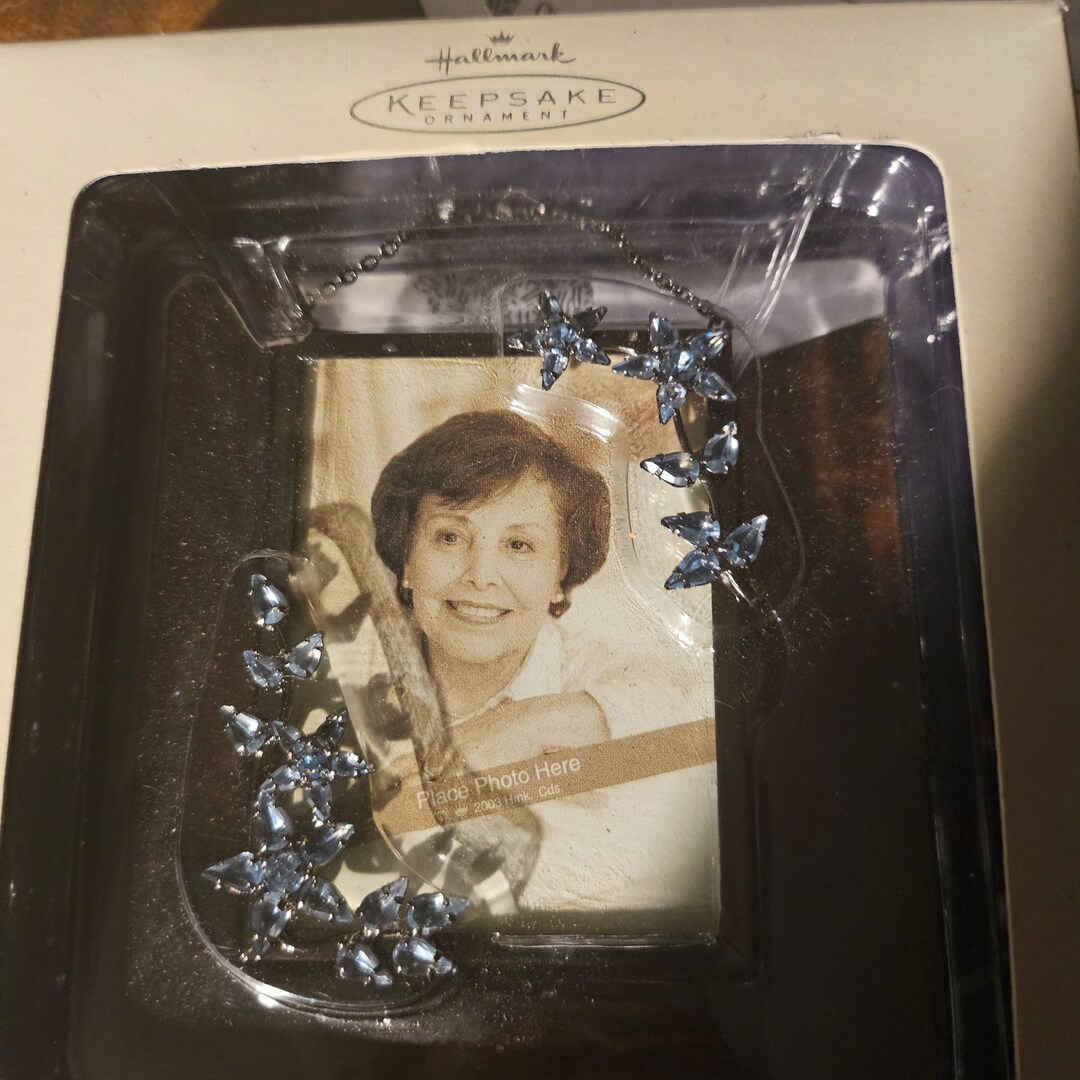 Hallmark 2002 Family Tree Blue Stones Square Silver Picture Frame #2073 ...