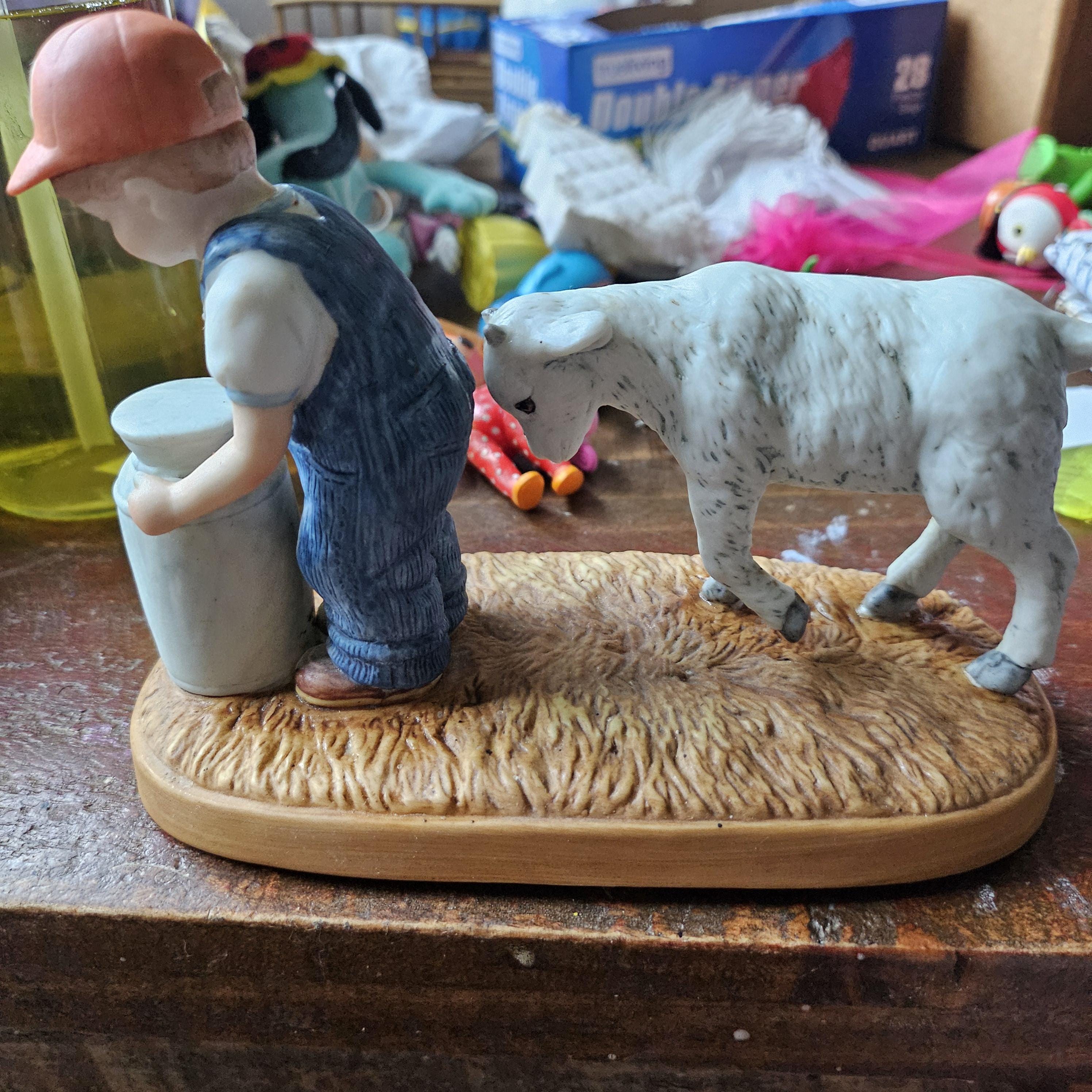 Antique 1980s Country Store Boy With His Sheep 2359 - Etsy