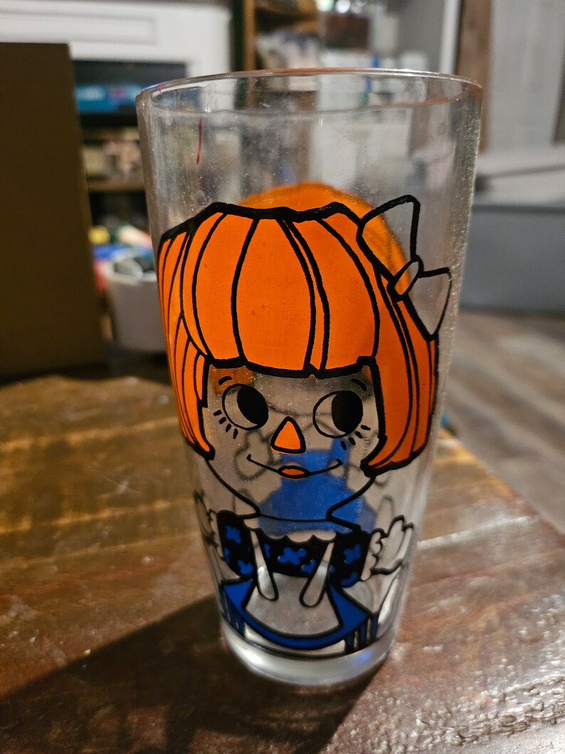 Antique 1980s Raggedy Ann and Andy Glass #1251 - Etsy
