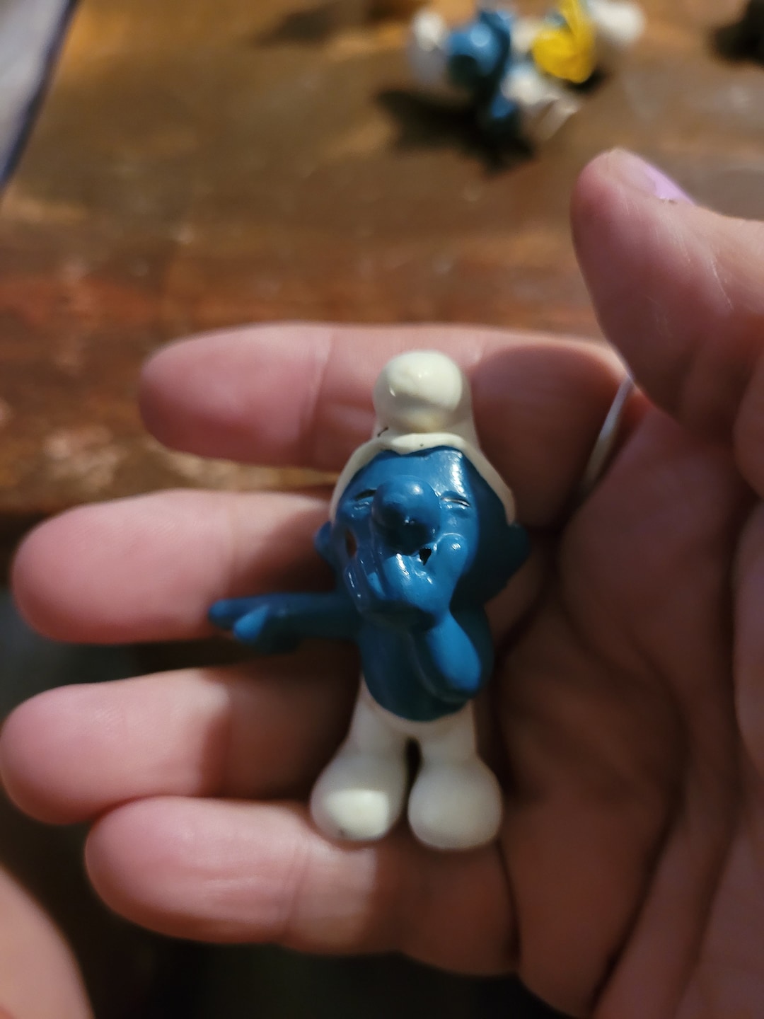 Antique 1970 Smurf Pointing and Laughing 980box7 - Etsy