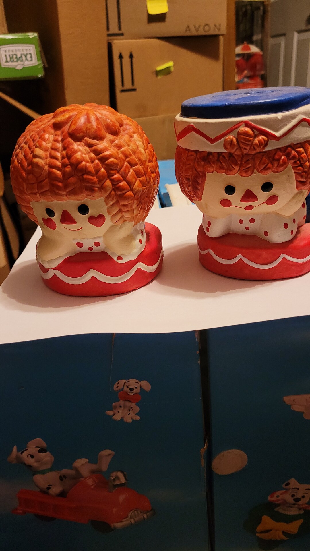 1970 Raggedy Ann and Andy Banks Sitting on Belly#1820 - Etsy