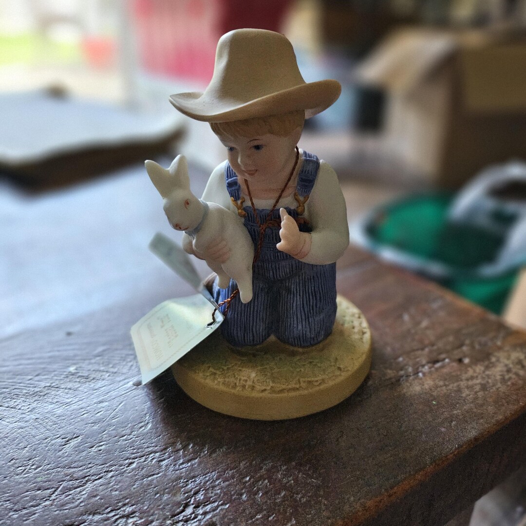 Vintage 1985 Denim Days Easter Time Figurine #2529 - Etsy