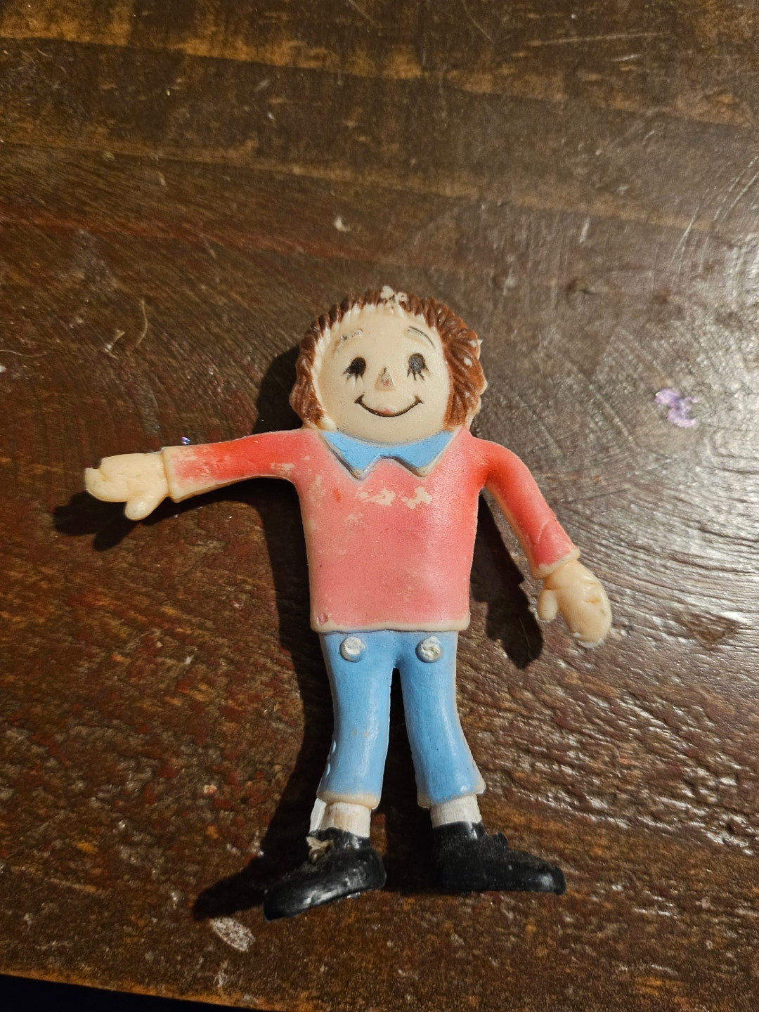 Antique Raggedy Andy Rubber Doll - Etsy
