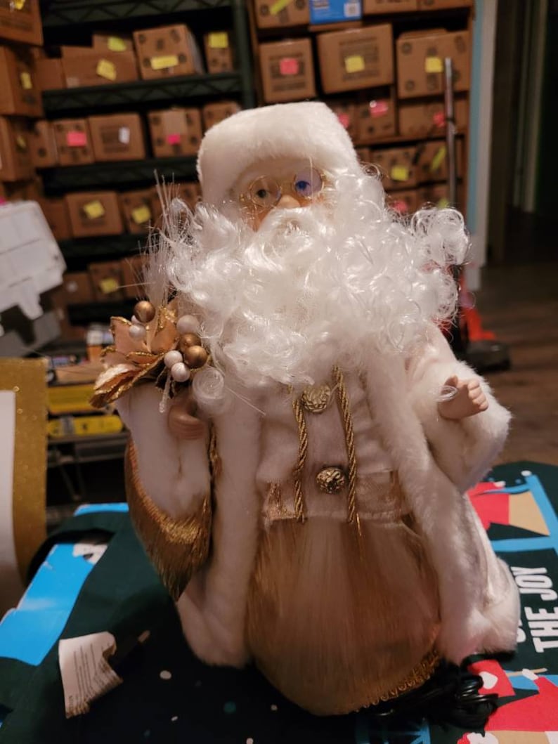 12 Inch Santa Fiber Optic Tree Topper 1242 - Etsy