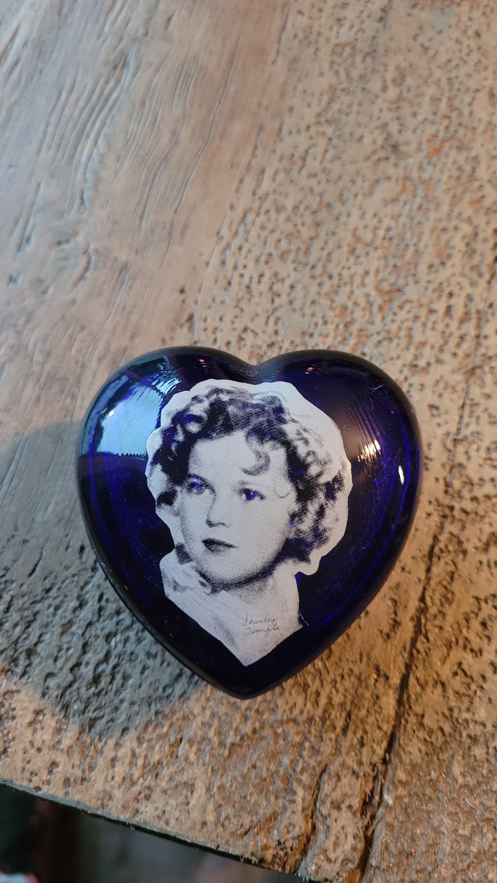 Antique Cobalt Blue Depression Glass Heart Trinket Box With Beads 193 Etsy