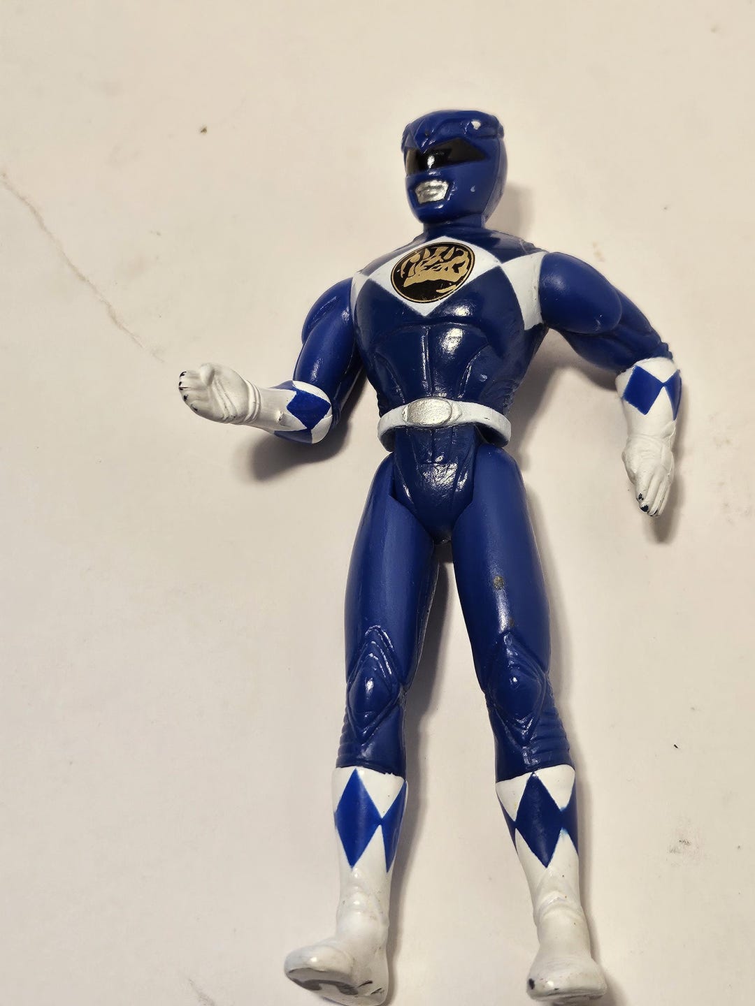 Vintage 1995 Mighty Morphin Blue Power Ranger Figure #2836 - Etsy
