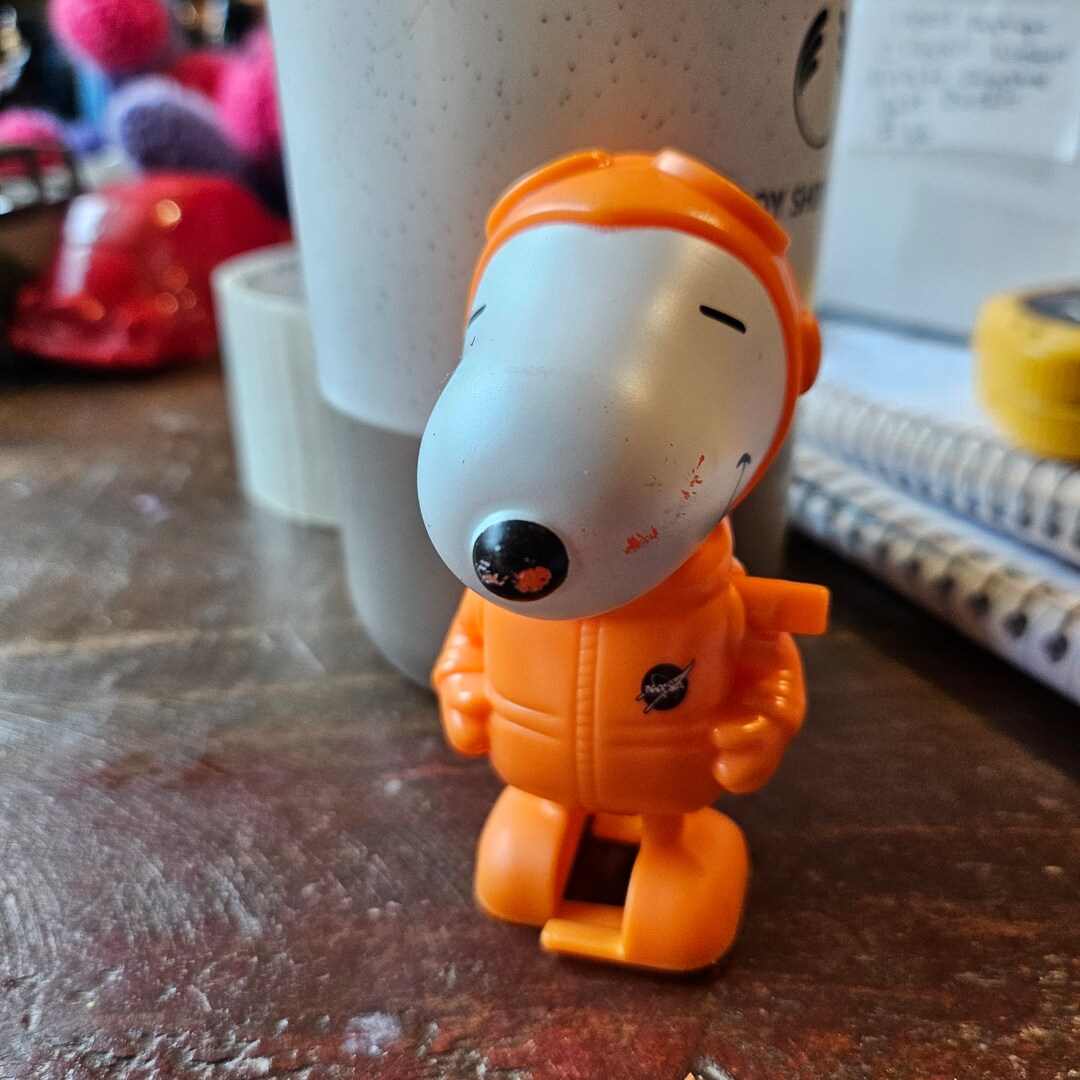 Vintage 2018 Mcdonald's Snoopy Toy: NASA Orange Suit Walker - Etsy