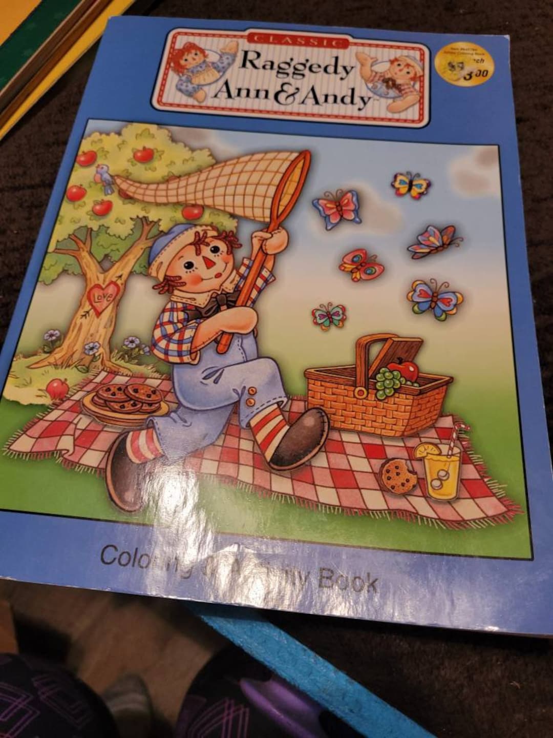 2003 Raggedy Ann and Andy Coloring Book Andy Catching Butterfly S #1106 ...