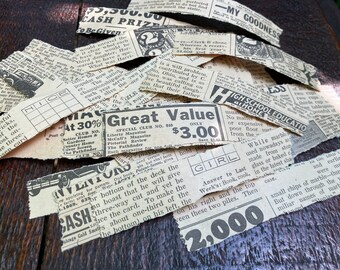 Newspaper Stickers - Etsy