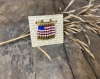 American Flag Safety Pin - Etsy