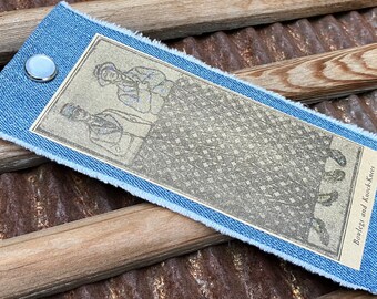 Denim Bookmark - Etsy