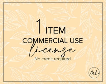 Commercial Use License No Credit Required for 1 Graphic Set - Etsy