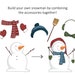 Build Your Snowman Clipart, Snowman Clipart, Snowman Svg, Snowman Png ...