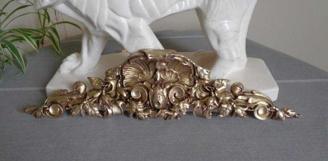 Antique French Gilded Bronze Furniture Pediment / Embellishment. Rococo ...