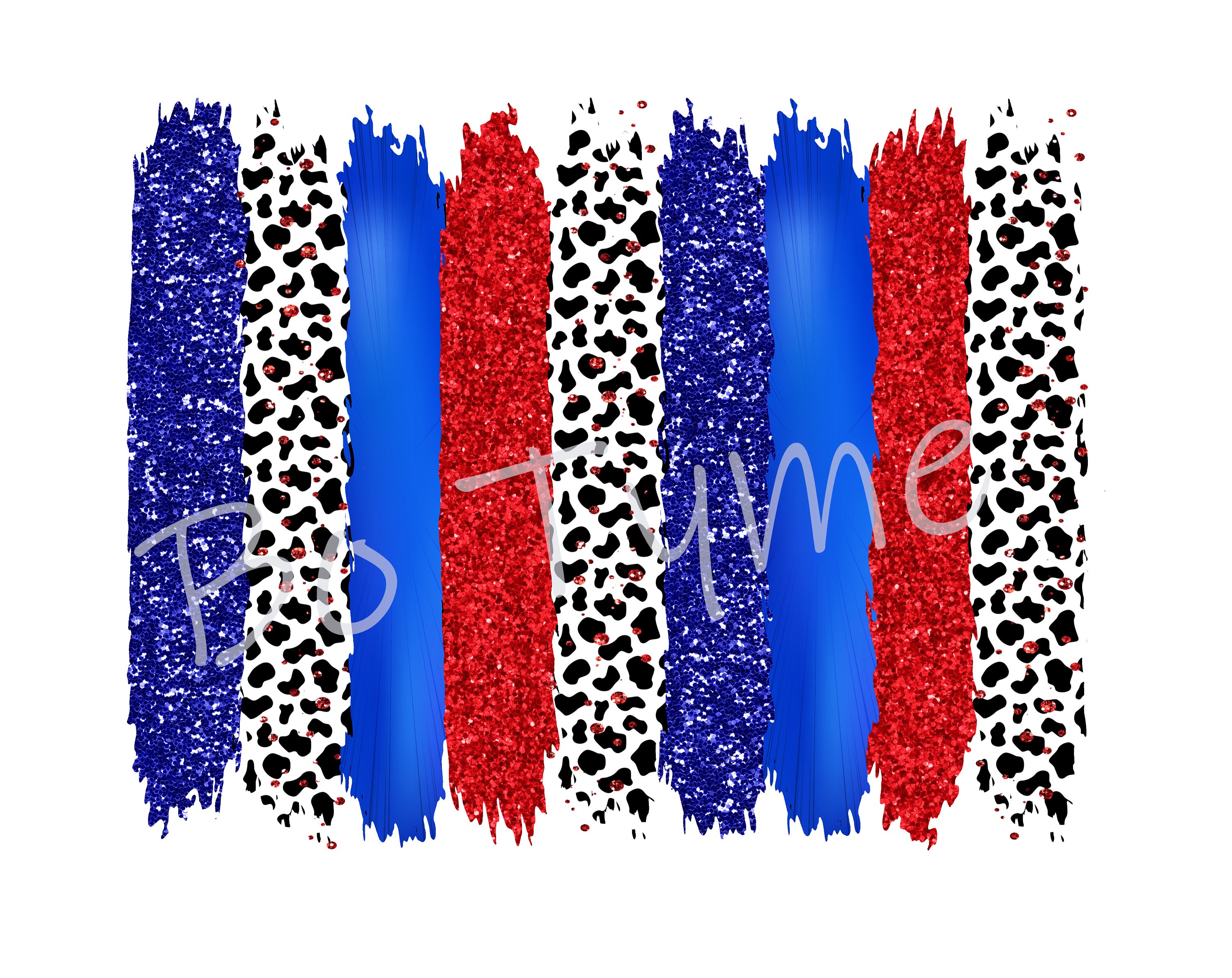 Blue and Red Glitter, Animal Print Brushstroke Background PNG ...