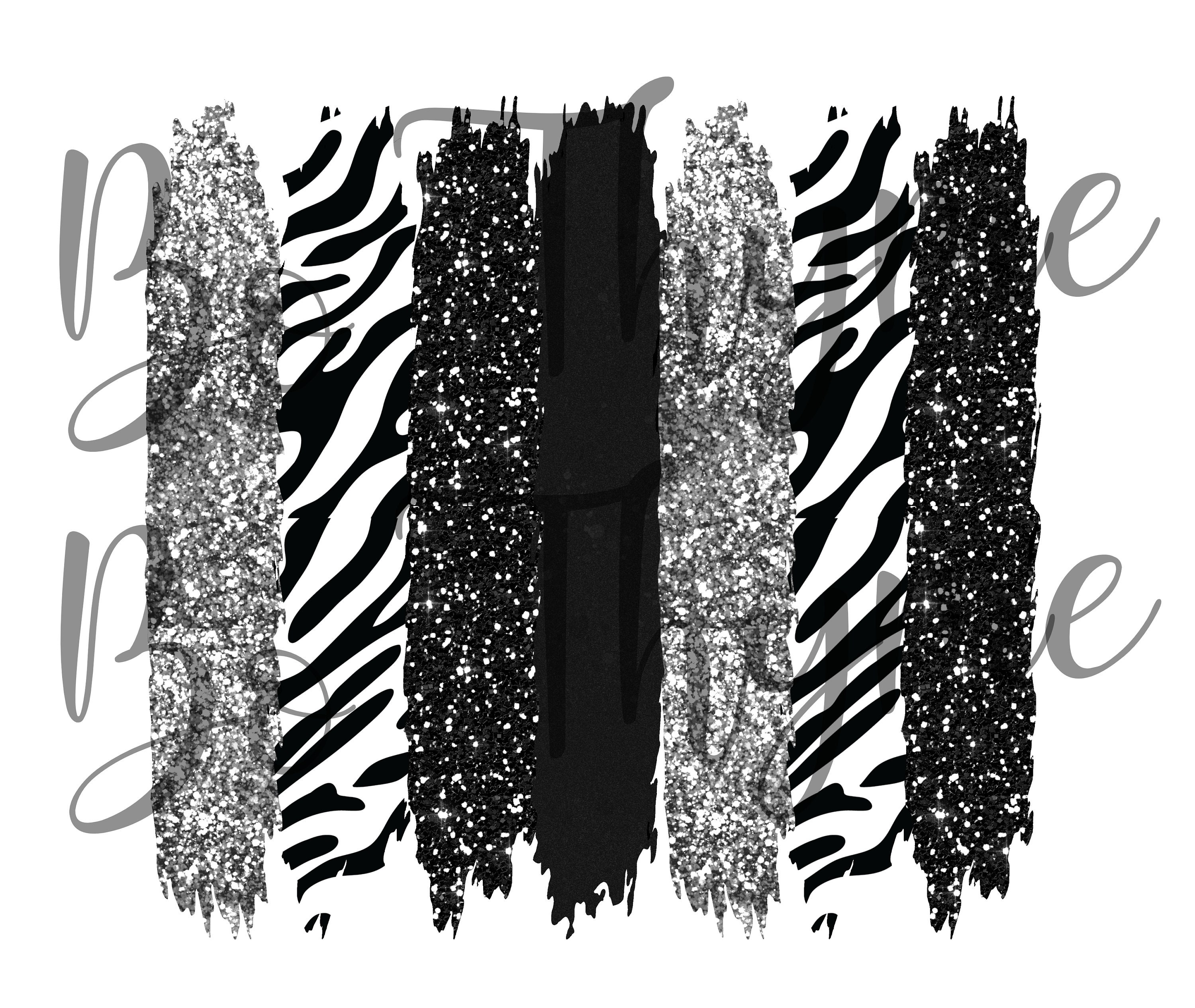Zebra, Silver and Black Glitter Brushstroke Background PNG ...