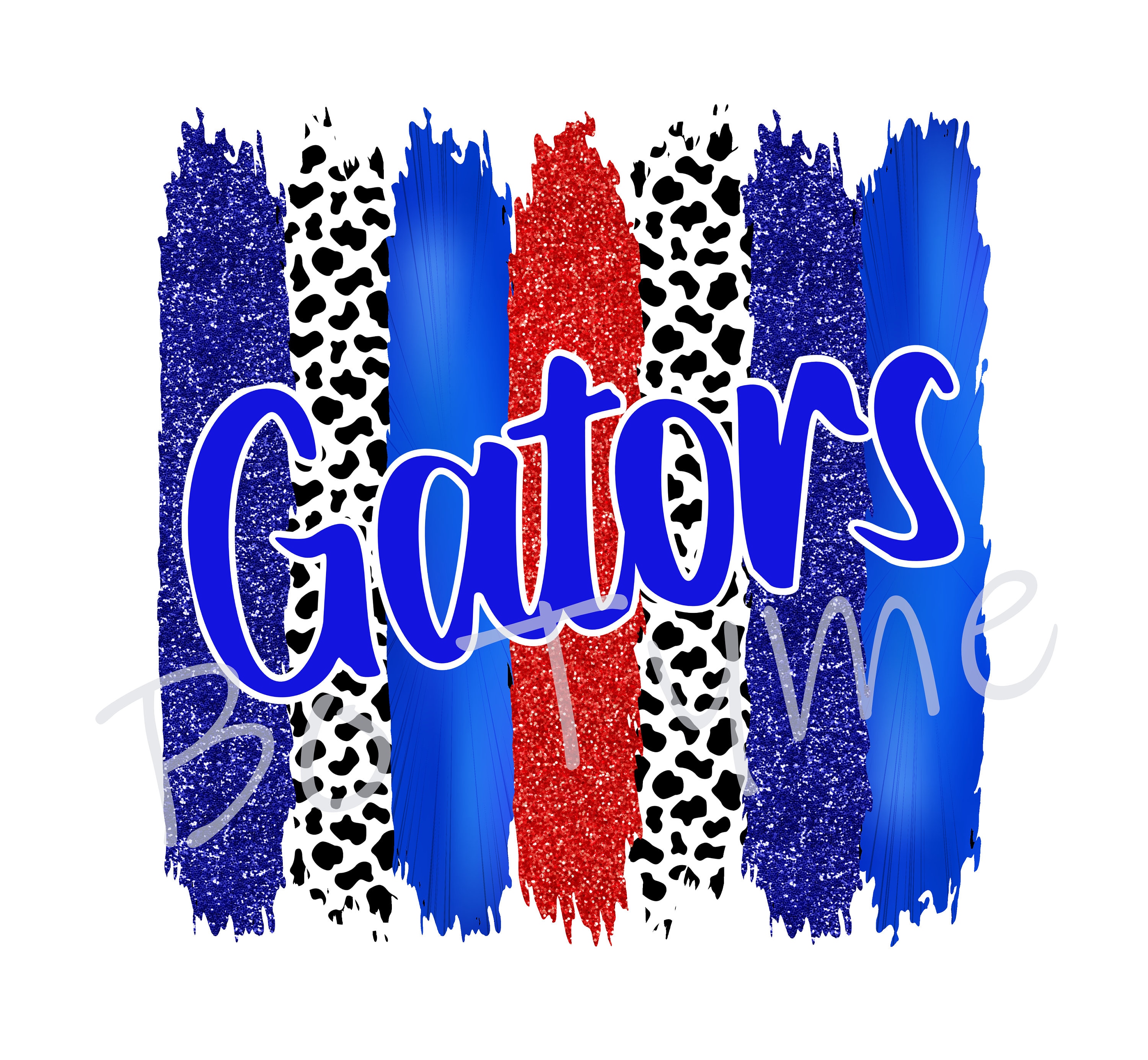 Gators Team Colors Blue, Animal Print and Red Sublimation Brushstroke ...