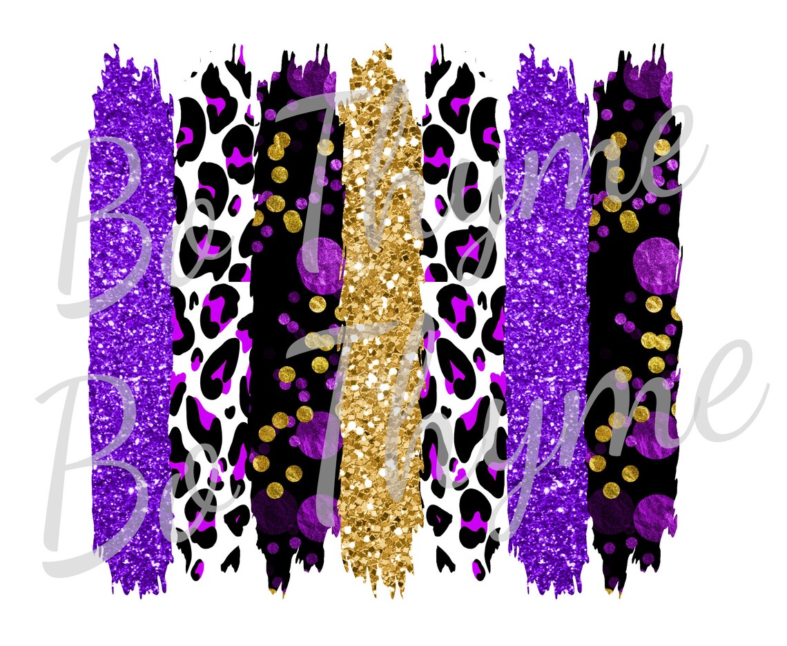 Purple and Gold Glitter Brushstroke Background PNG Sublimation ...