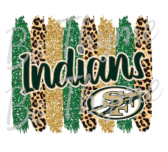 Santa Fe Indians Cheetah Brushstrokes Background Sublimation | Etsy