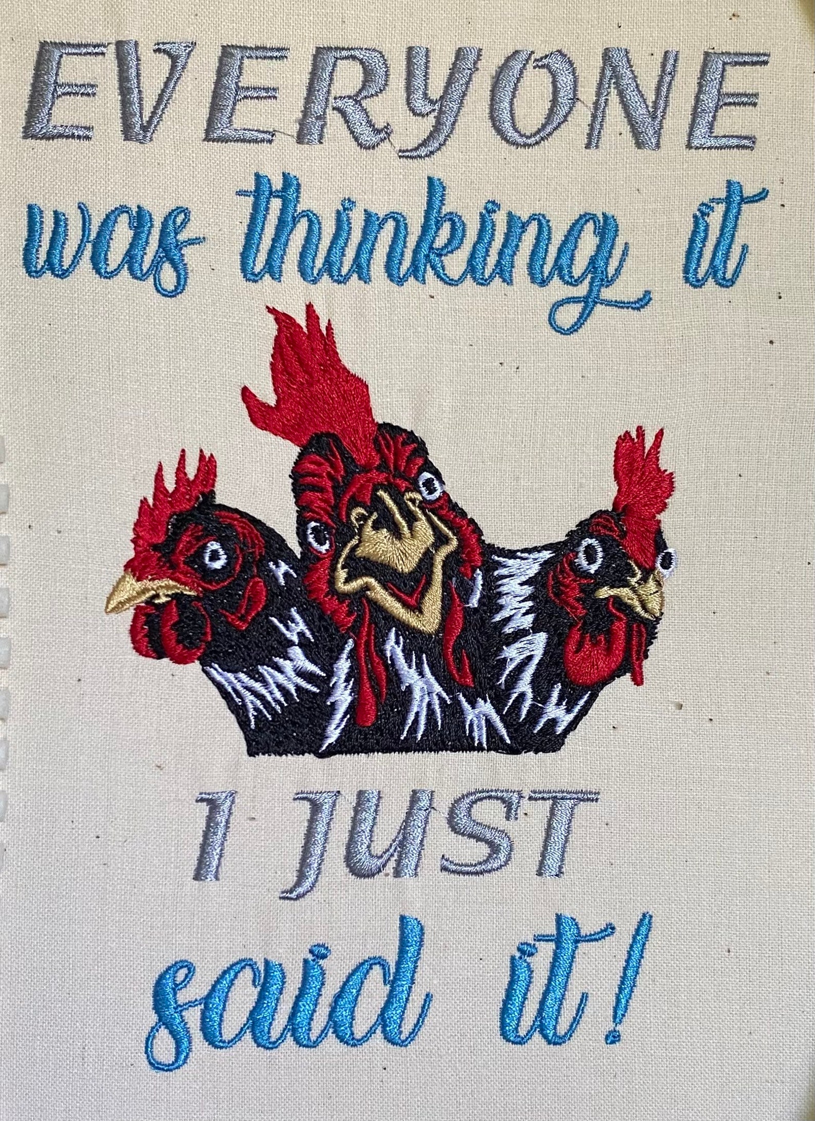 Black Chicken Embroidery Design Grumpy Wicked Chickens Everyone Was ...