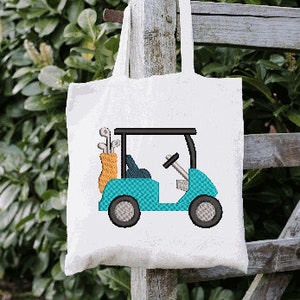 Golf Cart Embroidery Design 4 X 4 - Etsy