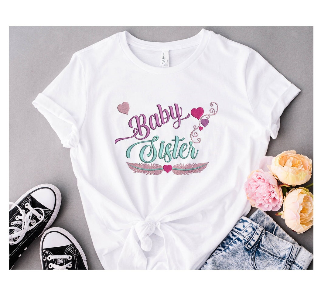 Baby Sister Sibling Embroidery Design 4 X 4 5 X 7 - Etsy