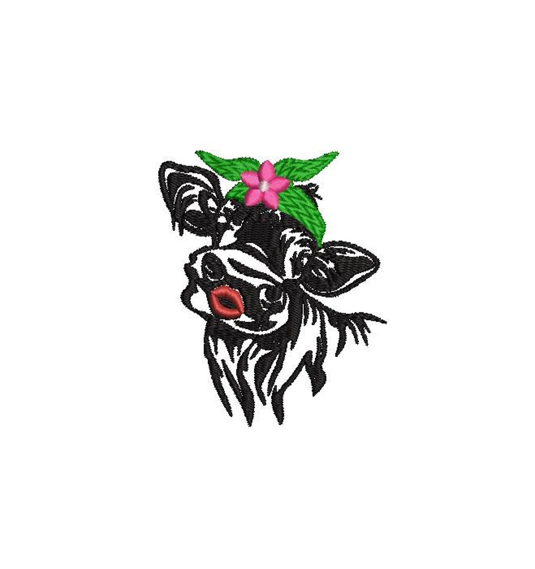Bandana Cow Embroidery Design 4 X 4 - Etsy