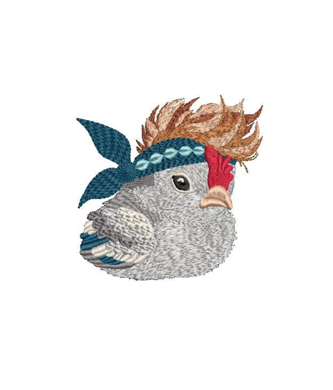 Bandana Bird Chicken Embroidery Design 4 X 4 - Etsy