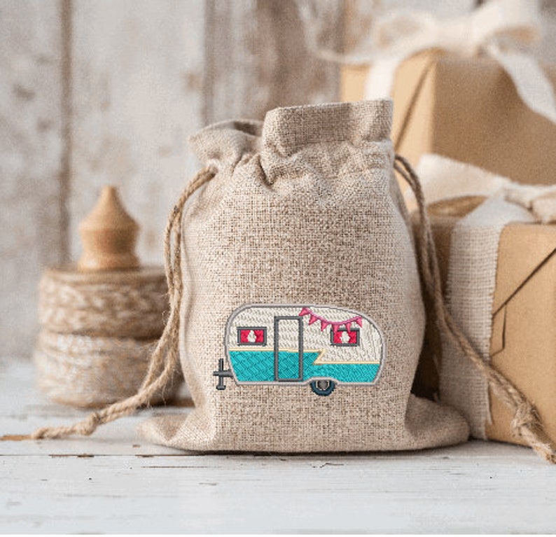 Caravan Camping Embroidery Design 4 X 4 - Etsy
