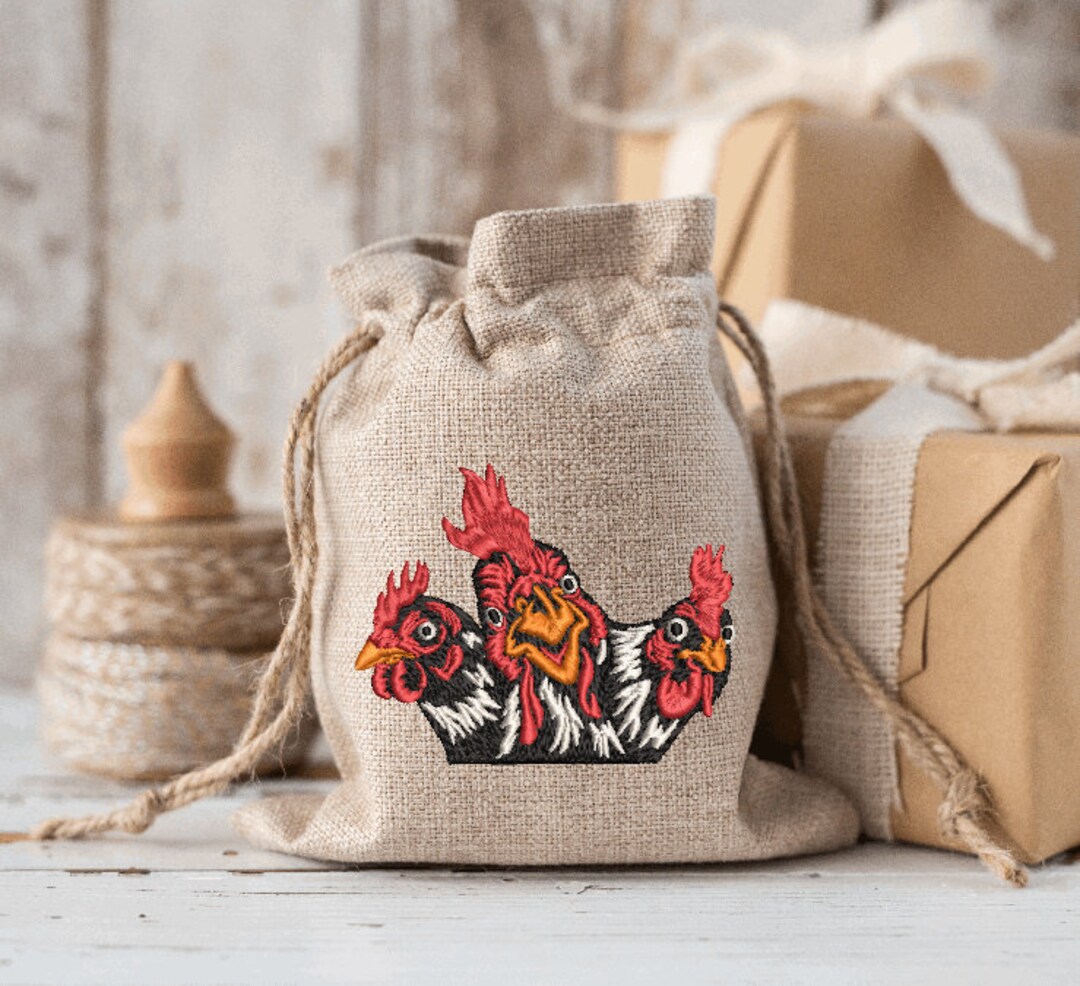 Black Chicken Embroidery Design 4 X 4 Grumpy Wicked Chickens - Etsy