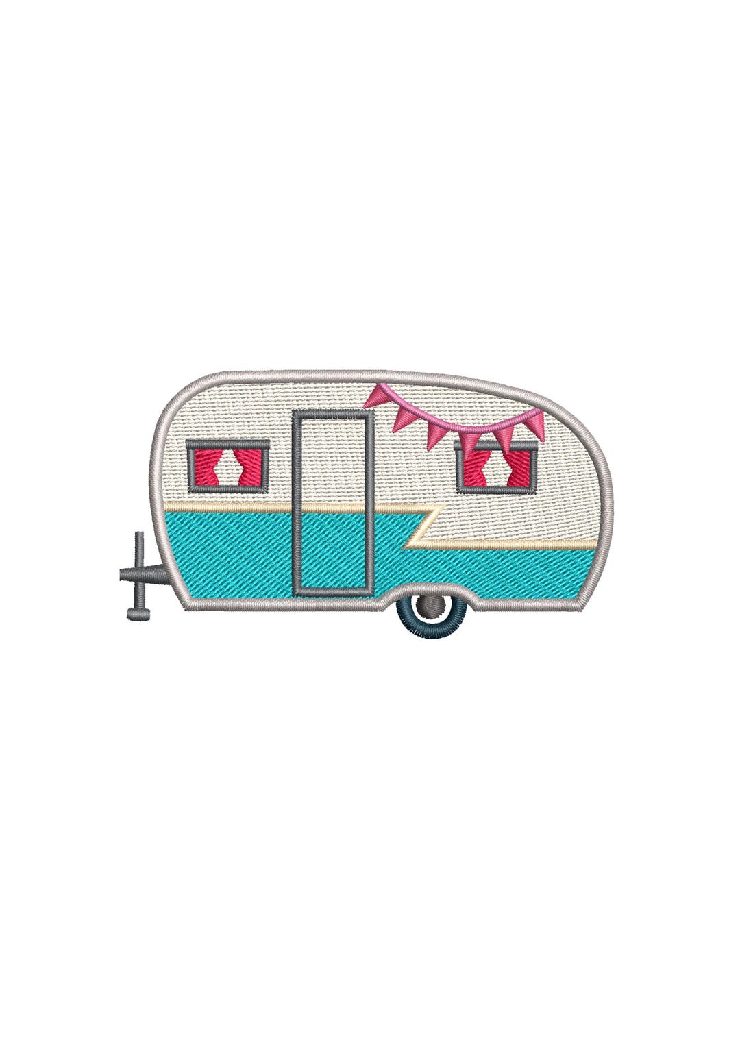 Caravan Camping Embroidery Design 4 X 4 - Etsy