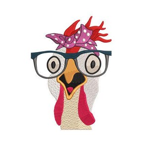 Bandana Chicken Embroidery Design 4 X 4 - Etsy
