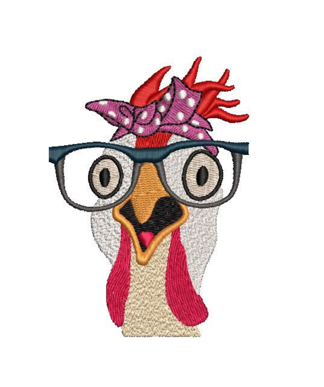 Bandana Chicken Embroidery Design 4 X 4 - Etsy