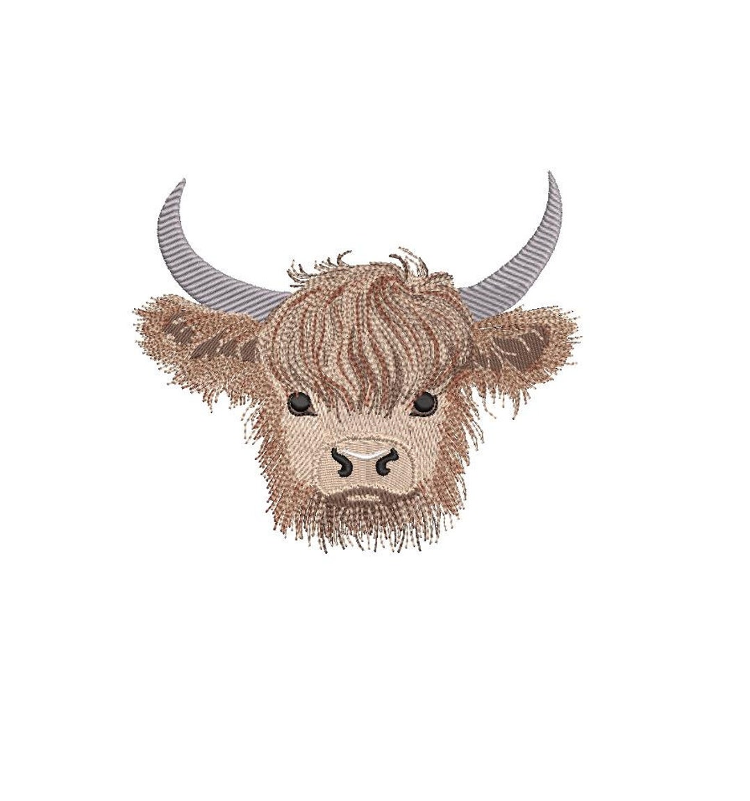 Scottish Highland Cow Embroidery Design 5 X 7 - Etsy