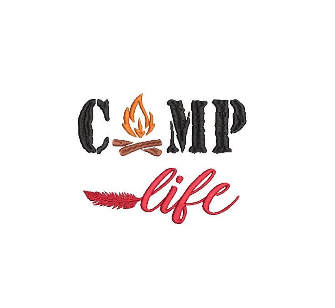 Camp Embroidery Design 4 X 4 & 5 X 7 Camp Life Adventure - Etsy