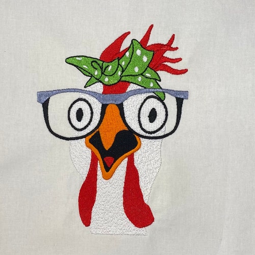Bandana Chicken Embroidery Design 4 X 4 - Etsy