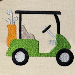 Golf Cart Embroidery Design 4 X 4 - Etsy