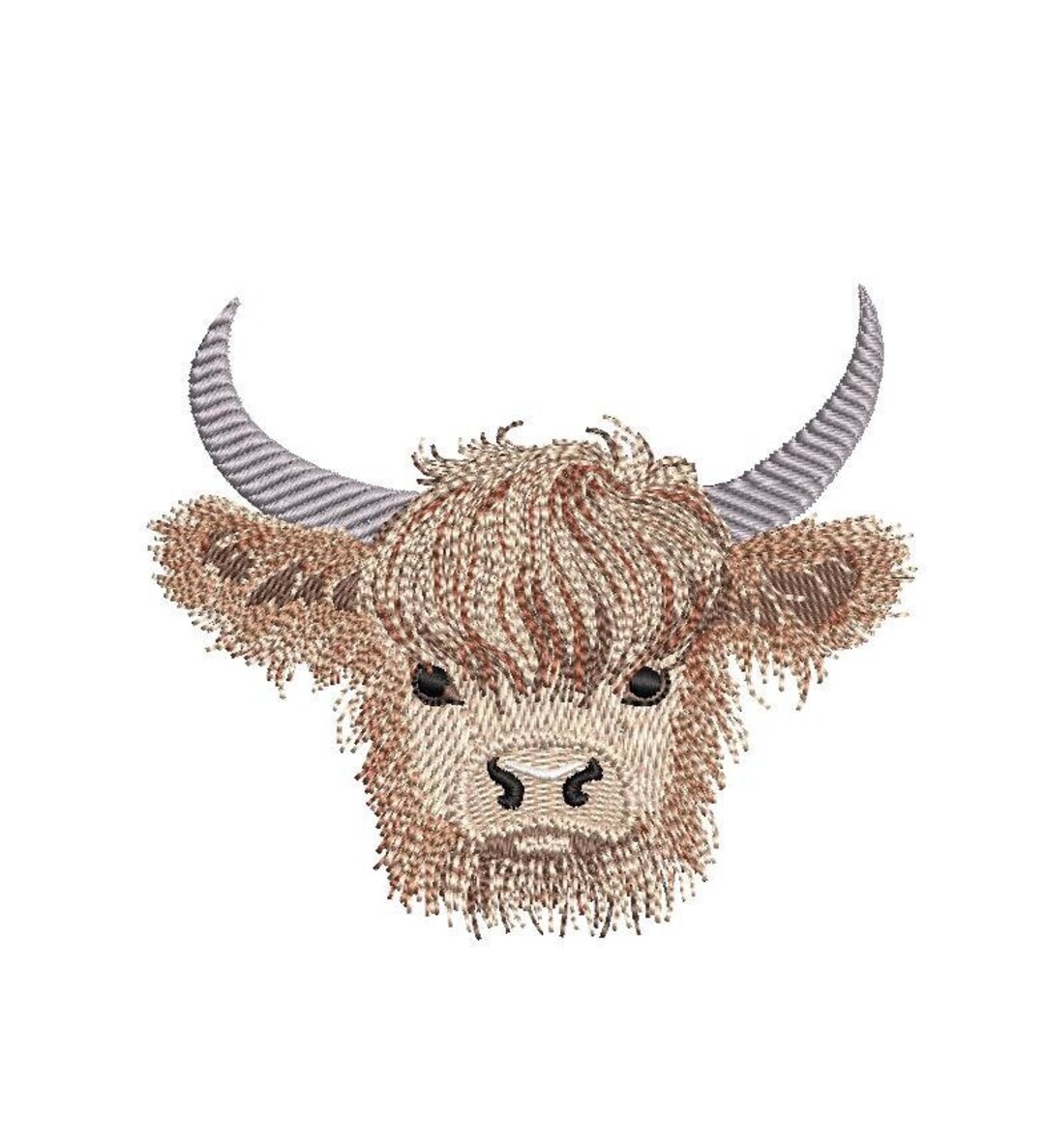 Scottish Highland Cow Embroidery Design 4 X 4 - Etsy