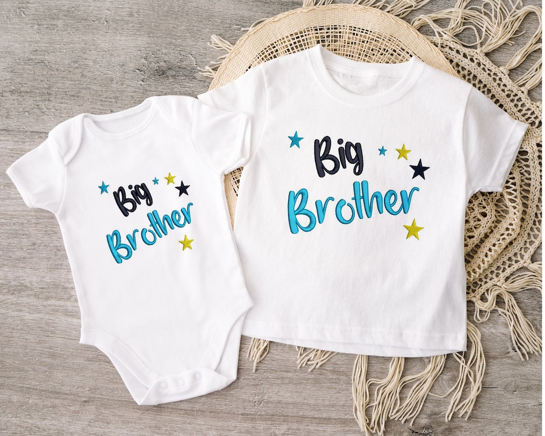 Big Brother Sibling Embroidery Design 4 X 4 5 X 7 - Etsy