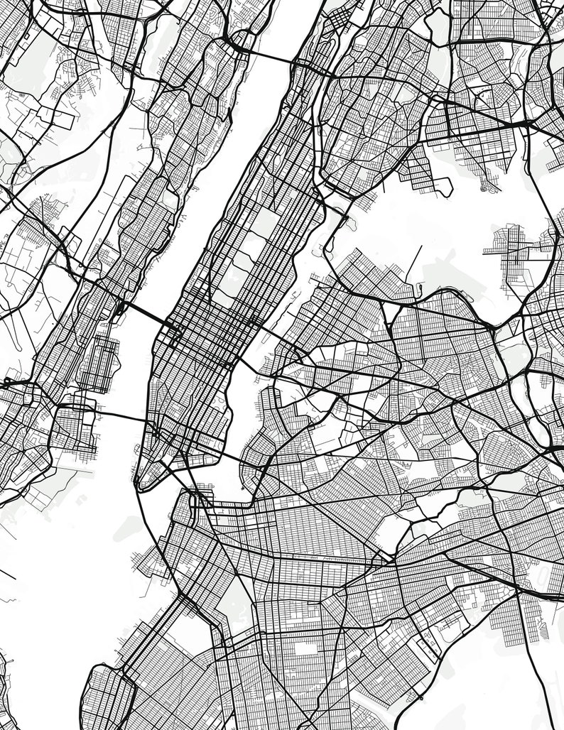 DIGITAL DOWNLOAD - New York City Map - Etsy