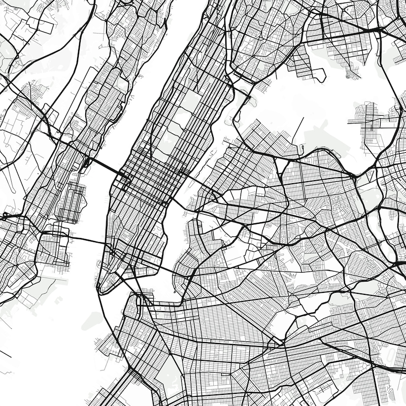 New York City Map - Etsy